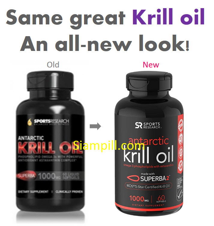 Krill Oil ยี่ห้อ Pure Antarctic Krill Oil with Astaxanthin Double ...