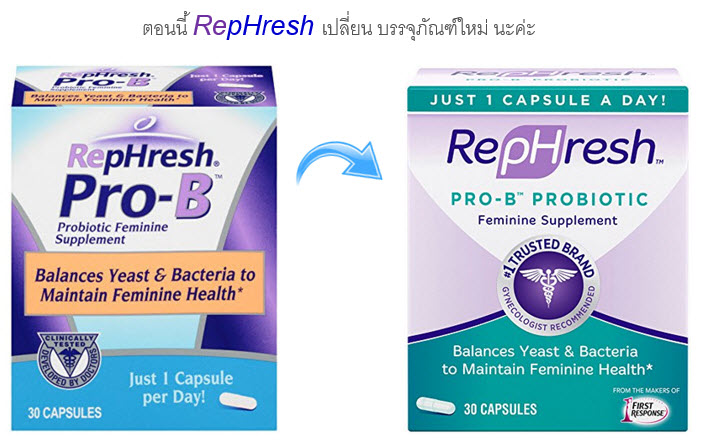 โปรไบโอติก RepHresh Pro-B Probiotic Feminine Supplement, 30-Count Capsules